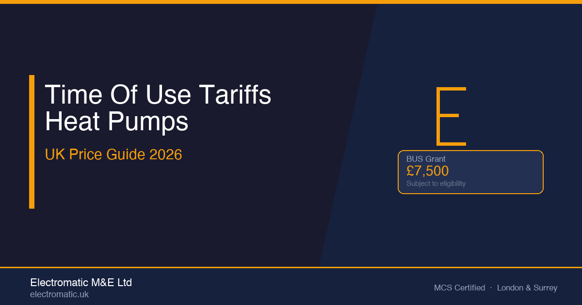 Time Of Use Tariffs Heat Pumps | Electromatic
